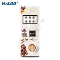 China Haloo 21.5-inch touch screen commercial capsule coffee vending machine can hold 168 cups of 14 types of coffee for sale