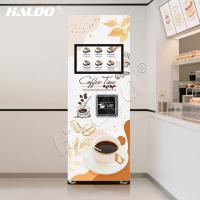 China Haloo 21.5-inch touch screen commercial capsule coffee vending machine can hold 168 cups of 14 types of coffee for sale