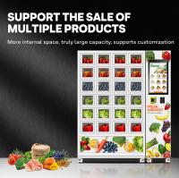 China Halo 24 grid smart vending locker thickened galvanized sheet outer shell and three-layer glass door with cooling system ﻿ for sale