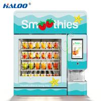 China Haloo 2016 frozen smoothie vending machine with over 20 fruit flavors and hot water cleaning module made of thickened galvanized sheet material for sale