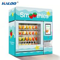 China Haloo 2016 frozen smoothie vending machine with over 20 fruit flavors and hot water cleaning module made of thickened galvanized sheet material for sale