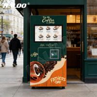 China Haloo 27 inch touch screen hot and cold beverage capsule coffee machine with 14 flavors and automatic cleaning function for sale