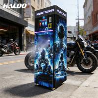China Haloo Helmet Cleaning Vending Machine Industrial Grade Heating Technology 2-Minute Drying | Professional Grade Helmet Cleaning Solution for sale