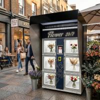 China Haloo 6-grid flower vending machine with sturdy canopy | Super waterproof performance suitable for outdoor use for sale