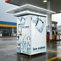 China Haloo canopy ice vending machine | Intelligent unmanned high-efficiency ice making machine for outdoor harsh environments for sale