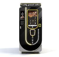 China Haloo freshly ground coffee vending machine with 27 inch touchscreen and Automatic cup droppingand capping system for sale