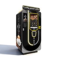 China Haloo freshly ground coffee vending machine with 27 inch touchscreen and Automatic cup droppingand capping system for sale