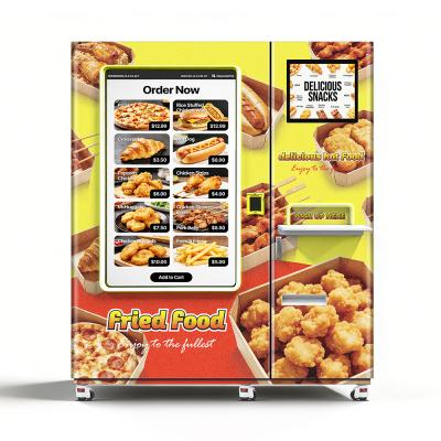 China Commercial Baking Hot Food Vending Machine | Oven & Microwave Dual Heating Smart Food Vending Solution for sale