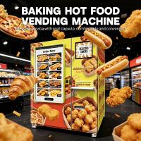 China Commercial Baking Hot Food Vending Machine | Oven & Microwave Dual Heating Smart Food Vending Solution for sale