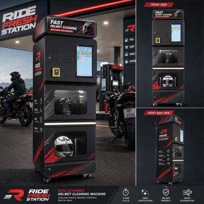 China Haloo Self Service Helmet Cleaning Vending Machine | 360 ° Deep Cleaning and Disinfection for sale