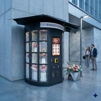 China Outdoor Half Round Flower Vending Machine | Refrigerated Preservation and 24/7 Outdoor Unmanned Retail Solution for sale