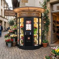 China Outdoor Half Round Flower Vending Machine | Refrigerated Preservation and 24/7 Outdoor Unmanned Retail Solution for sale