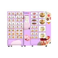 China Cakes Desserts Egg Fresh Food Locker Vending Machine With Cooling And Advertising Screen for sale