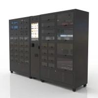 China Refrigerate  Locker Vending Machine With 48 Cells Black Color Cooling Locker Vending Machine for sale