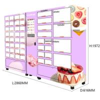 China Cooling Vending Cabinet For Seafood With 21.5 Inch Touch Screen Vending Machine Cooling Lockers for sale