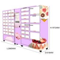 China Cakes Desserts Egg Fresh Food Locker Vending Machine With Cooling And Advertising Screen for sale