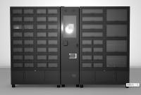 China Refrigerate  Locker Vending Machine With 48 Cells Black Color Cooling Locker Vending Machine for sale