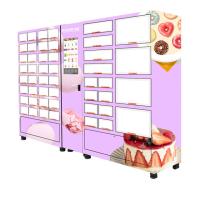 China Customized Locker Size Cake Meat Flower Seafood Refrigerated Cabinet Vending Machine for sale