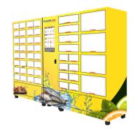 China Customized Locker Size Cake Meat Flower Seafood Refrigerated Cabinet Vending Machine for sale