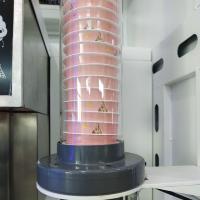 China Quick Making Automatic Soft Ice Cream Vending Machine With Attractive LED Colorful Lights And LED Light Box for sale