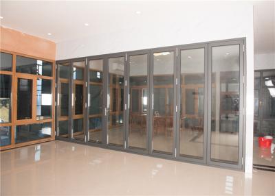 China Office Floor Aluminium Frame Glass Window with Gray Powder-Coated Subframe - 40mm Profile, 6mm Glass for sale