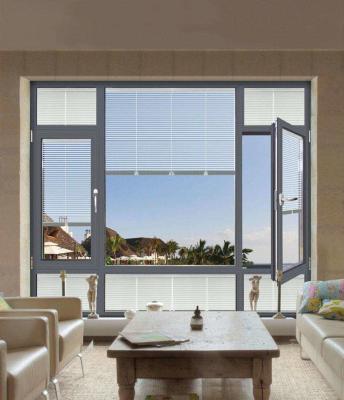 China Noise Insulation Aluminium Casement Window with 1.2mm to 2.0mm Profile Thickness for Acoustic Control for sale