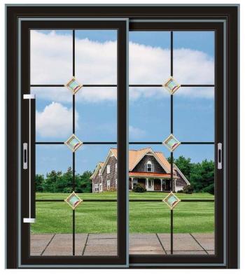 China Aluminum Frame Sliding Windows with Double Tempered Glass and Anodized Surface - 2-Panel Design for Residential & Commercial Use for sale
