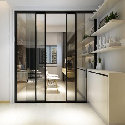 China Rustproof Aluminum Frame Glass Door with Powder Coating 1.2-2.0mm Thickness Energy Saving Thermal Break for sale