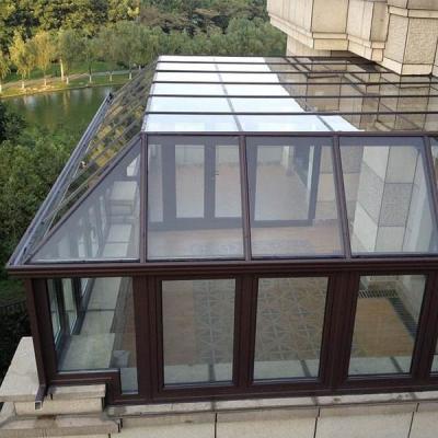China Aluminum Sunroom Free Standing Winter Garden Glass House 3-6m Width 2.4-3.2m Height Customizable for sale