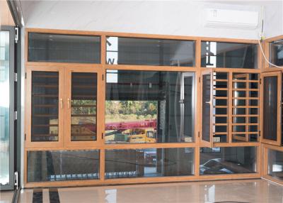 China Contemporary Aluminum Windows and Doors with Yellow Powder Coated Finish - Easy Clean Surface for Modern Buildings for sale