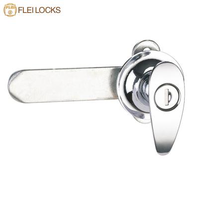 China Zinc Alloy Chrome Coated Cabinet Handle Lock OEM Service For Industrial Cabinet for sale