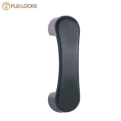 China Black Flexible Flush Pull Handle , Industrial Cabinet Door Pulls With Lock Core for sale