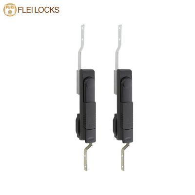 China Slide Dust Cover Zinc Alloy Rod Control Lock Black Painted With Swing Handle for sale