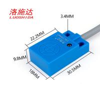 China Q18C Plastic Flat Square Non Flush Type Proximity Sensor With Cable Type for sale