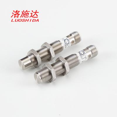 China M12 Full Metal Cylindrical Inductive Proximity Sensor DC Flush PNP NO Ouput Connector Type for sale