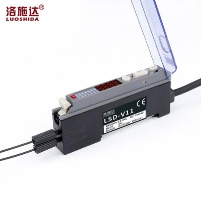 China Loushida V11 Economical Digital Display Fiber Amplifier with High Visibility Single Optical Sensor NPN/PNP NO/NC Output for sale