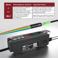 China RGB Three-Color Lighting Source Color-Sensitive NPN/PNP NO/NC Fiber Optic Amplifier Fiber Optic Detector Automated Mechanical for sale