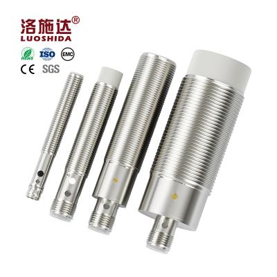 China Luoshida M12-M12 60mm Capacitive Proximity Sensor Stainless Steel 1-2mm M12 4-Pin Connector NPN/PNP IP67 10-30V DC for sale