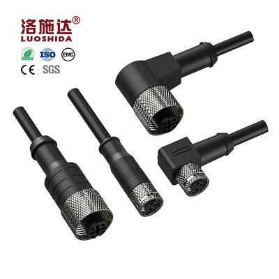 China M12 4 pin connector cable standard 2 meters capacitive proximity sensor connector inductive proximity sensor for sale