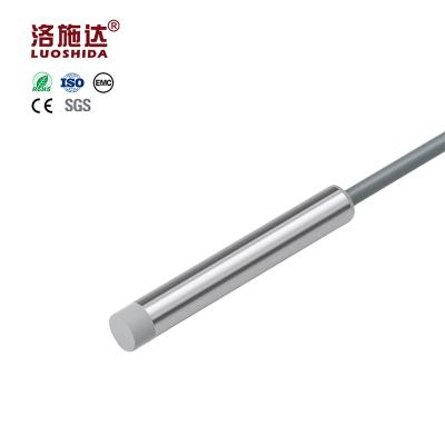 China LUOSHIDA New Arrival Unshieled Unthreaded Tube 4mm Adjustable Sensing PNP SS D6.5 Capacitive Proximity Sensor Switch for CNC for sale