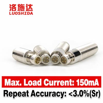 China LUOSHIDA Plug‑in M18 Inductive Proximity Sensor 5‑16mm Detect Range M12 4Pin Connector NPN PNP NO NC IP67 Waterproof 10‑30VDC Inductive Switch For Metal Sensing Industrial Machinery for sale