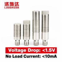 China LUOSHIDA Plug‑in M18 Inductive Proximity Sensor 5‑16mm Detect Range M12 4Pin Connector NPN PNP NO NC IP67 Waterproof 10‑30VDC Inductive Switch For Metal Sensing Industrial Machinery for sale