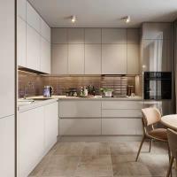 China High Glossy Modern Modular Kitchen Cabinet Design With Sensor Led Lighting for sale