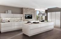 China Luxury Modern Design Kitchen Cabinet With Island Kitchen And Marble Top for sale