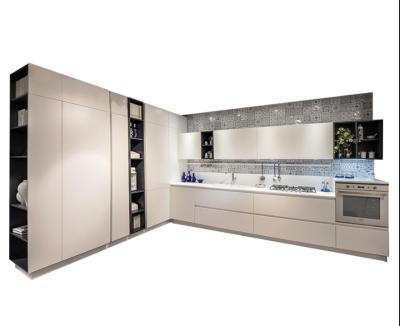 China Walnut Wood Modern MDF Kitchen Cabinets With Drawers Kitchen Furniture for sale