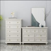 China Modern White Solid Wood Wardrobe Closet Beveled Edge Countertop for sale