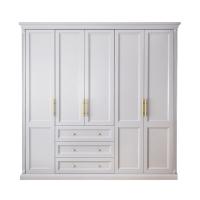 China Modern  White Solid Wood Wardrobe For Bedroom Wardrobe Closets for sale