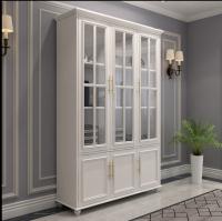 China Modern Glass Door Solid Wood Wardrobe For Bedroom Wardrobe Closets for sale
