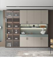 China restaurant glass door wine cabinet storage cabinet for living room for sale