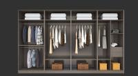 China Black Melamine  Wardrobe With 3 Sliding Door  For Bedroom Closets for sale